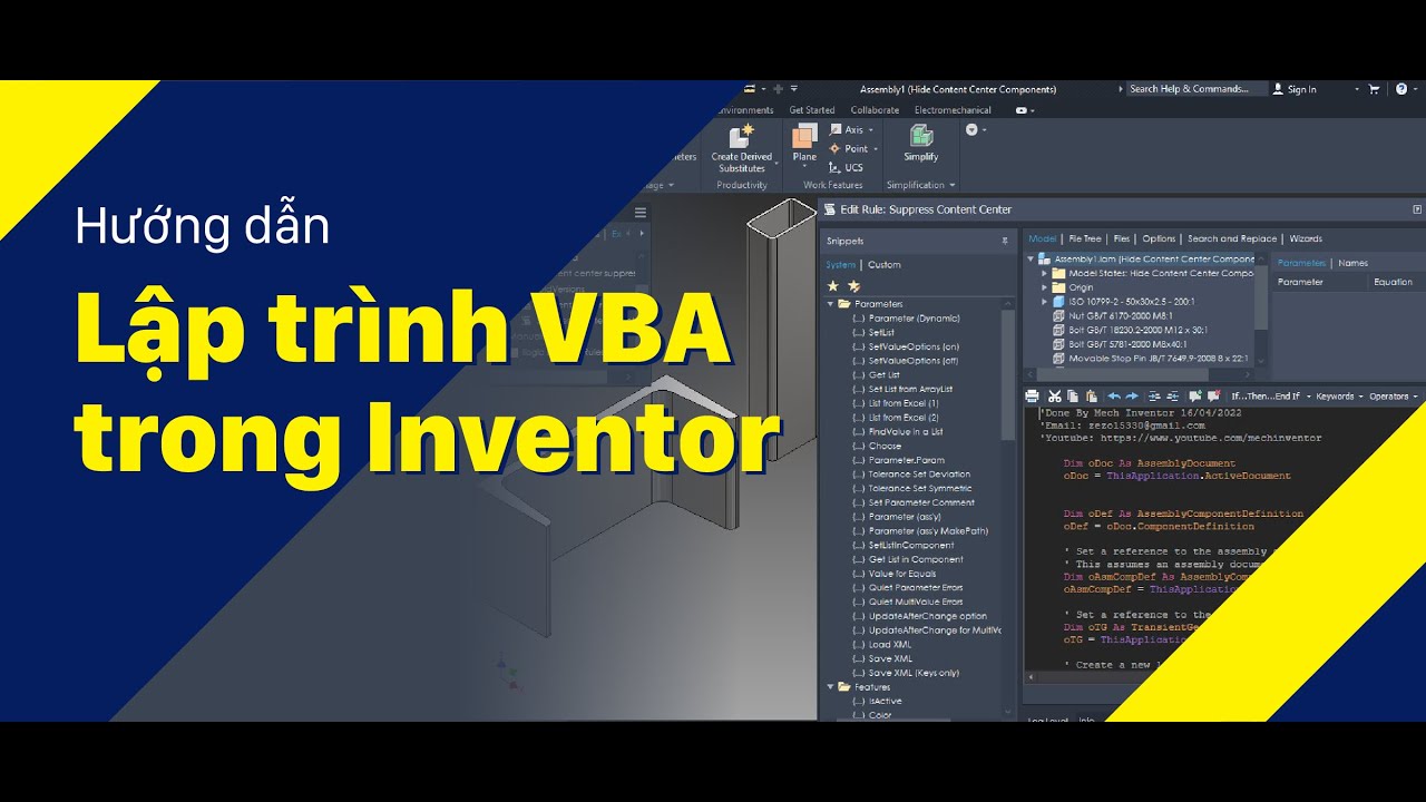 Vlog Kỹ Thuật 17 Lập Trình Vba Trong Autodesk Inventor